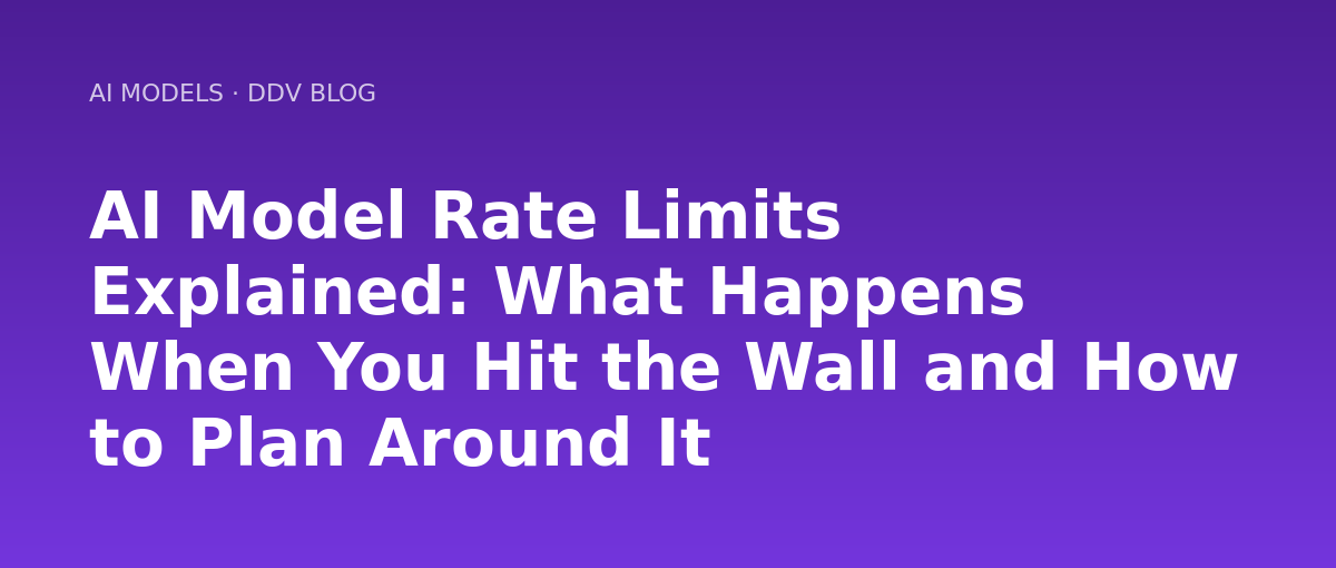 AI Model Rate Limits Explained: RPM, TPM, 429s & Planning